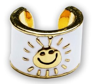 charmed custom stethoscope charms - sunshine charm - gifts for nurses, doctors, veterinarians, technicians, surgeons, and healthcare professionals - easy to clean metal - gold color 0.5" ring charm