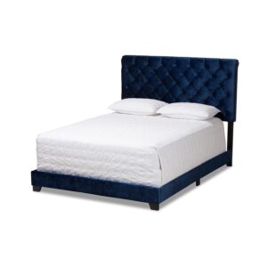 baxton studio candace bed, queen, navy blue (149-8948-hit)