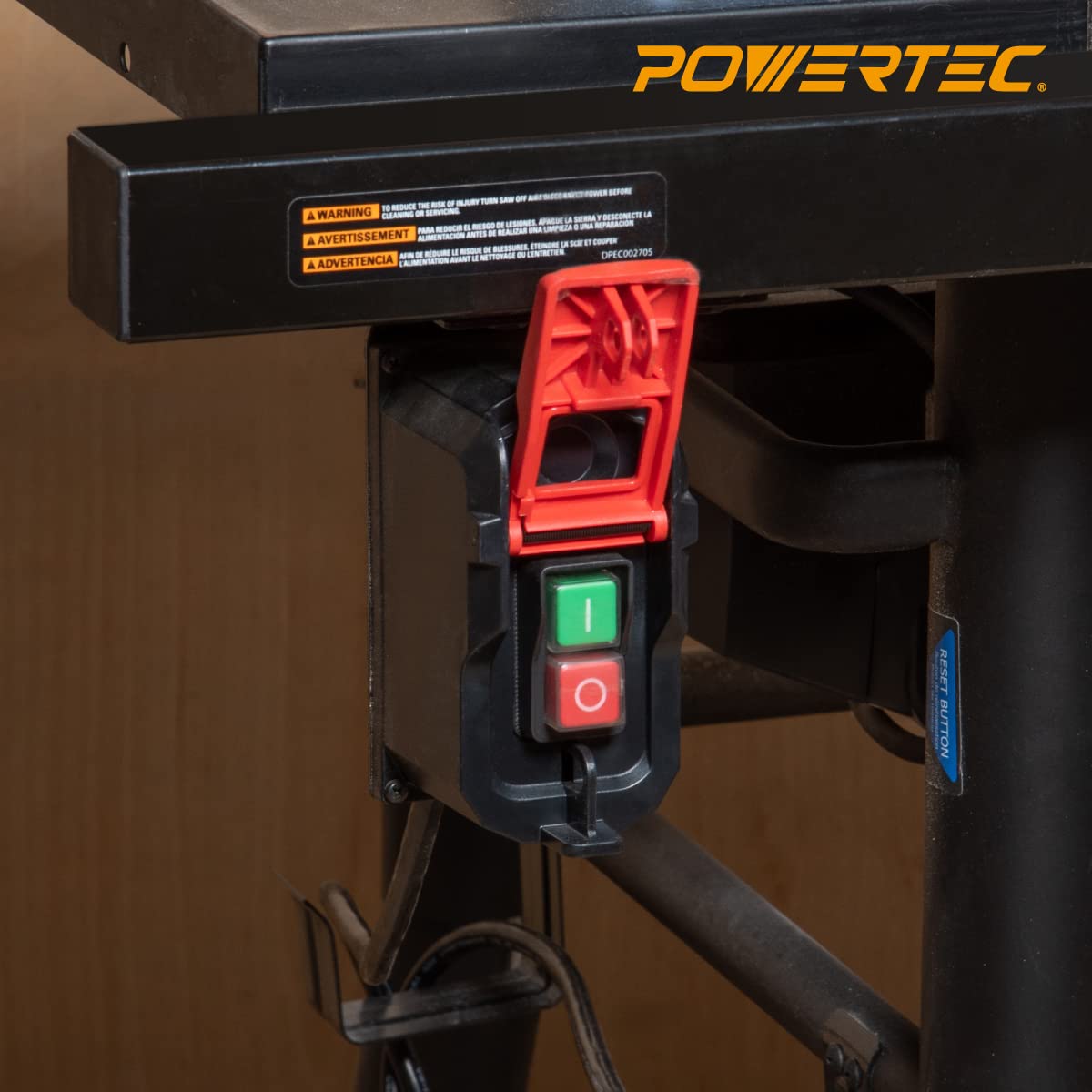 POWERTEC 120V Magnetic On/Off Switch, 1/2HP Push Button Switch Easy Contact for Fast Power Off. Fits Table Saw, Router Table, Drill Press, Bench Saw, Band Saw & Other Power Tools (71355)