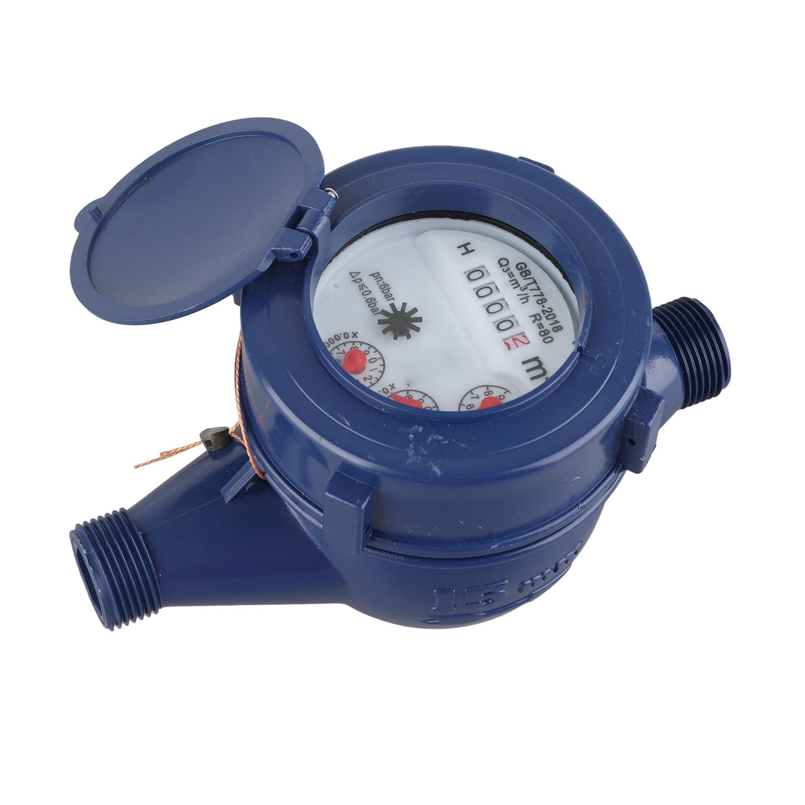 Plastic Cold Water Meter, DN15 Garden Home Water Flow Meter Cold Water Meter Single Water Flow Wet Table Measuring Tool