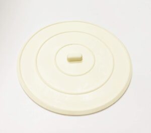 pf waterworks pf0464 5" universal kitchen sink flat suction stopper, white-fit all design