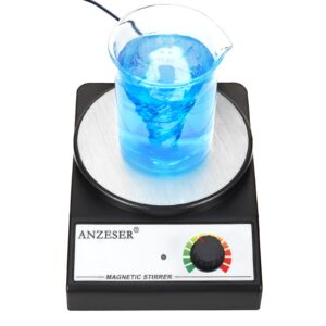 anzeser magnetic stirrer w/stir bar, 3000rpm magnetic stir plate, (no heating) stir plate max capacity 3000ml magnetic mixer