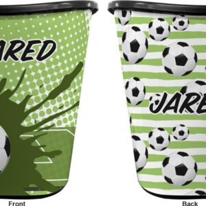 YouCustomizeIt Personalized Soccer Waste Basket - Double Sided (Black)