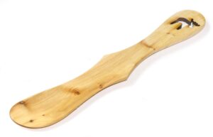 butter knife - handmade from nordic untreated juniper wood - unique elk shape handle