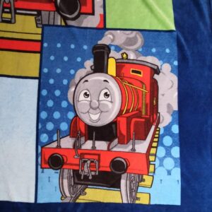 HOLY HOME Children’s Flannel Fleece Blanket Throw CartoonTrain 60"x80"