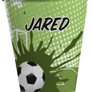 YouCustomizeIt Personalized Soccer Waste Basket - Double Sided (Black)