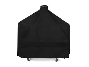 covermates kamado cart grill cover - weather resistant outdoor cover, protects big green egg large table and round grills outdoor, classic 12-guage vinyl, cart 47w x 28d x 46h, black