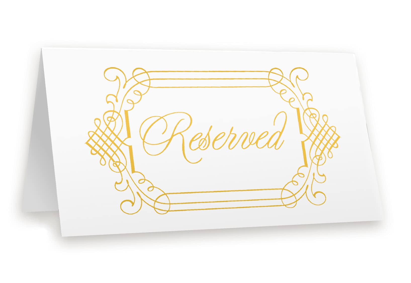 K11 Photo Design Reserved Signs for Wedding, 20-Pack, Reserved Table Cards, Gold Foil, Seating Signs, for Party, Tent Place Cards for Table, with Space to Write, VIP, Double Sided Reserved 7