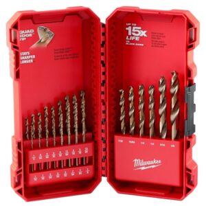 23pc red helix cobalt drill bit