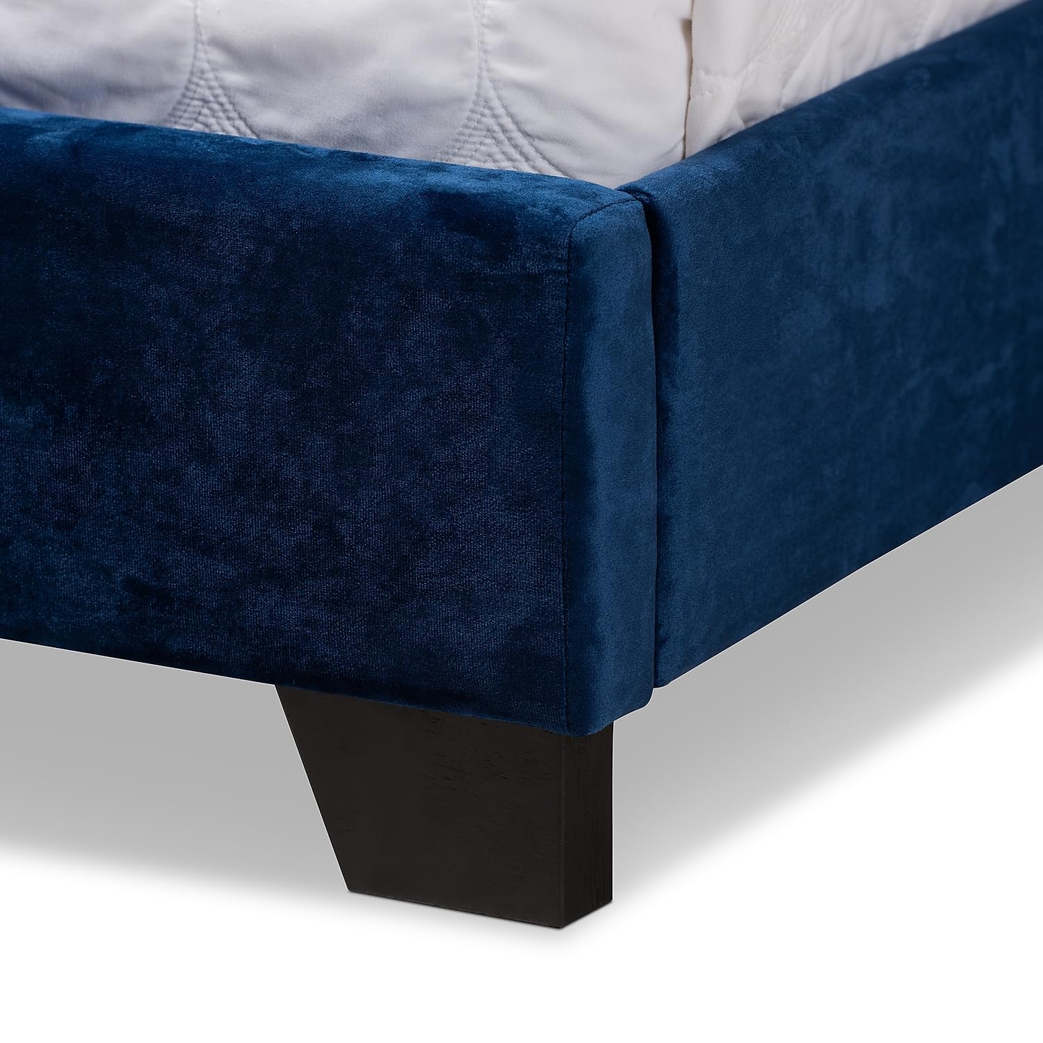 Baxton Studio Candace Bed, Queen, Navy Blue (149-8948-HiT)