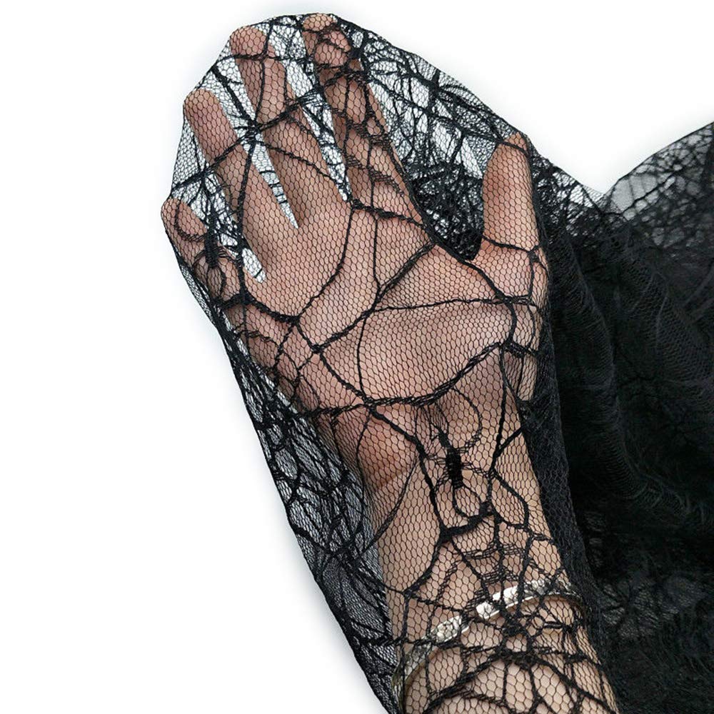 Tulle Spider Web Net Fabric Mesh Lace Dressmaking Craft Halloween Witch by Yard