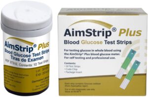 aimstrip 37350 plus blood glucose test strips