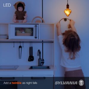 SYLVANIA LED Vintage Heart Shaped Light Bulb, 2175K Amber Glow, 1 pack