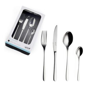 villeroy & boch vivo group-new fresh basic service, 24 pieces, universal cutlery set day use, 18/10 stainless steel, silver