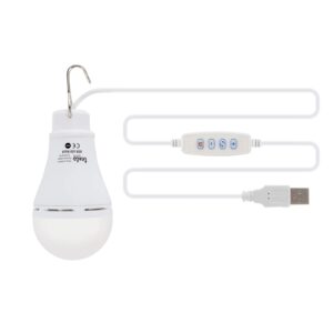 tento lighting usb bulb usb-powered led light three color change, 40 watts replacement portable hanging bulbs camping fishing beach tent dormitory energy saving led lightbulb