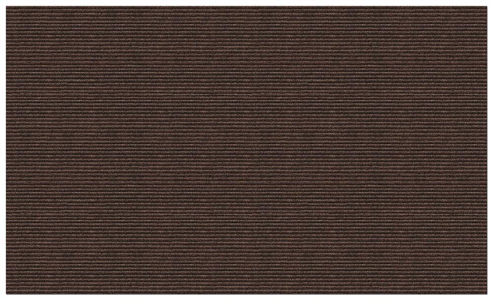 House, Home and More Indoor Outdoor Double-Ribbed Carpet with Skid-Resistant Rubber Backing - Bittersweet Brown - 6 Feet X 20 Feet