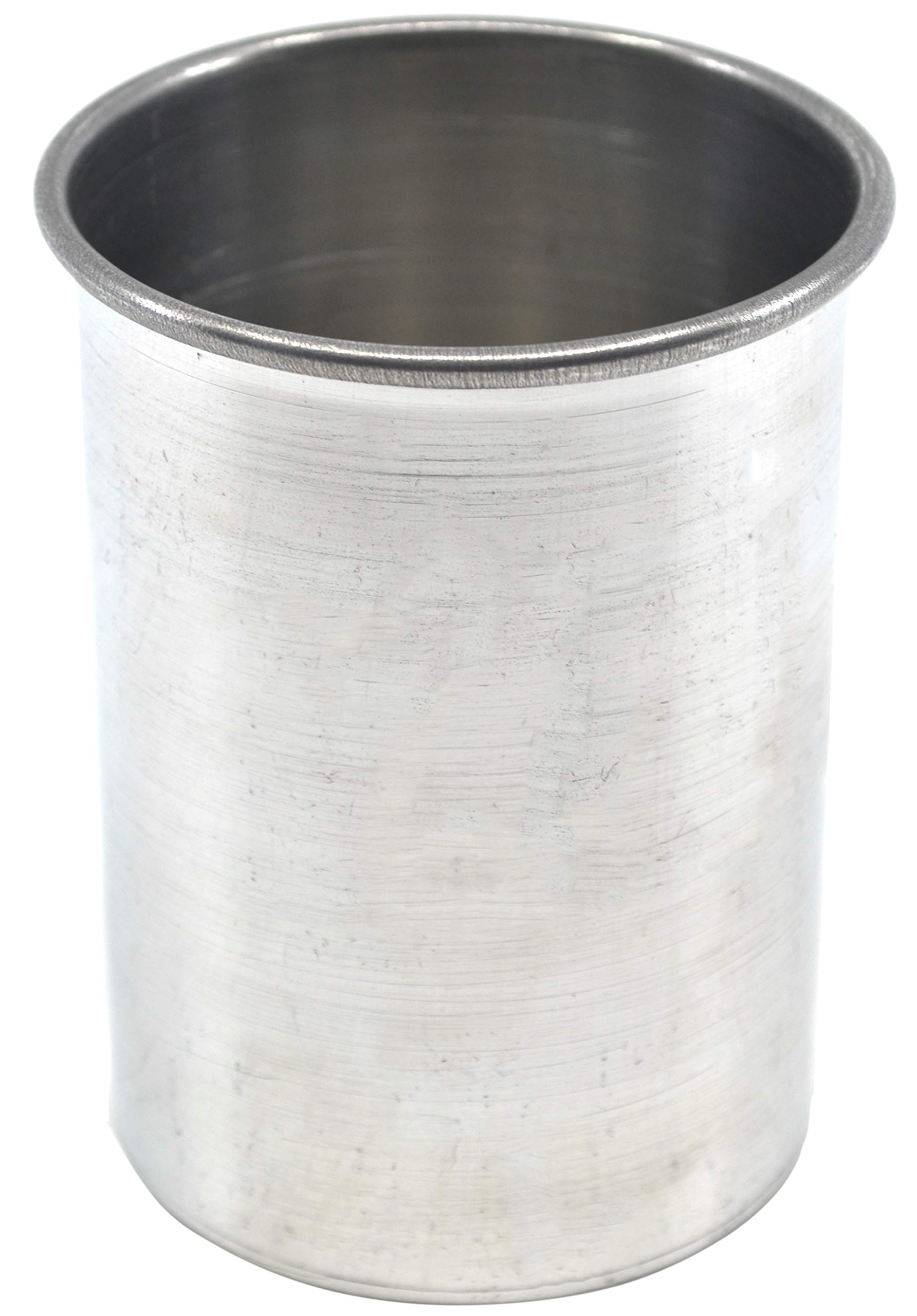 EISCO Aluminum Calorimeter Inner Vessel with Parallel Sides and Rolled Rim, 4" Tall, 3" Diameter