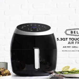 BELLA (14679) 5.3 Quart Air Convection Fryer, Black