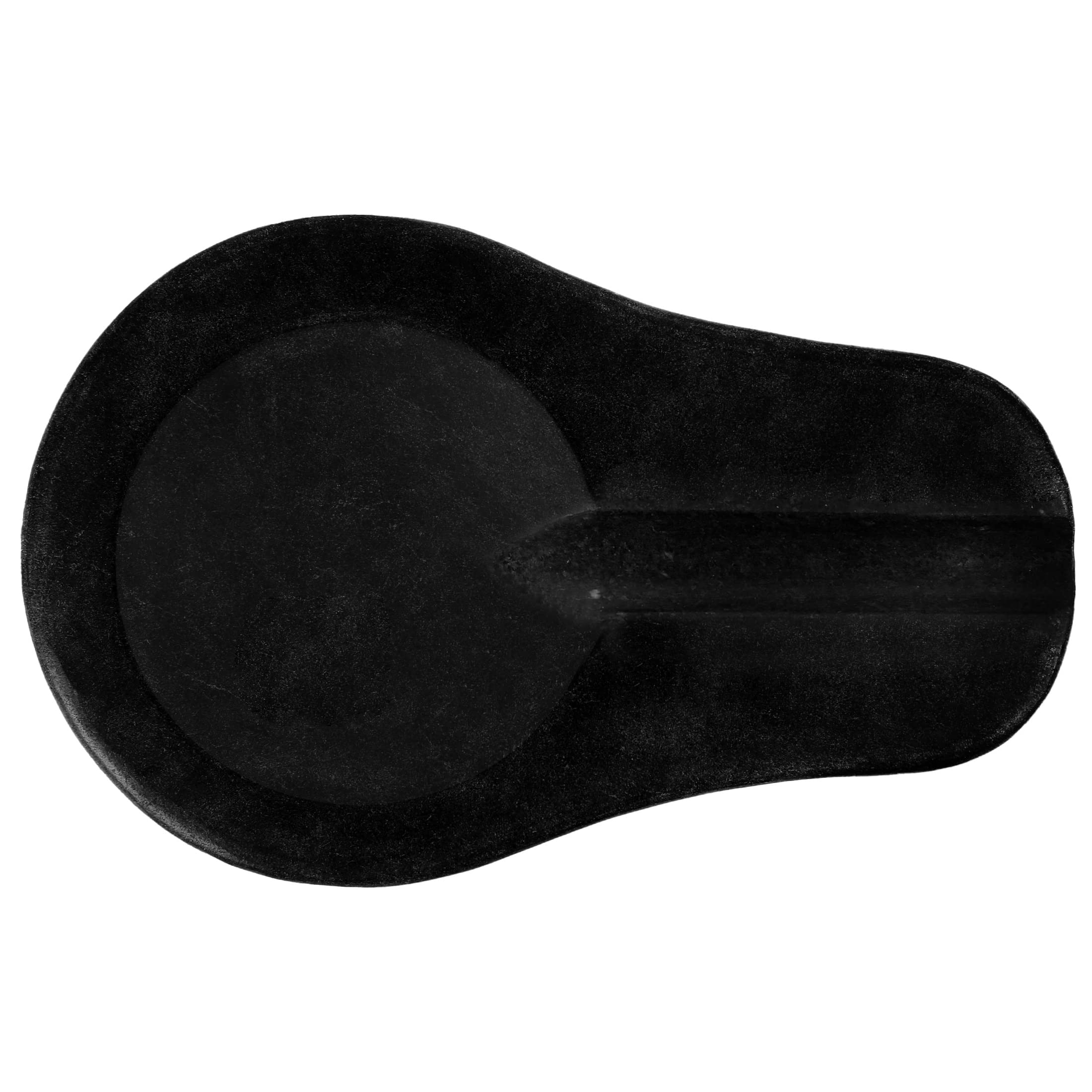 Marbco Marble Spoon Rest, Ladle Holder, Marble Spoon Rest Holder for Stove Kitchen, Heavy Duty, Dishwasher Safe (Design 2, Black)