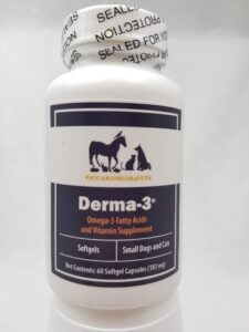 piccardmeds4pets derma-3 softgels omega-3 for small dogs and cats 60 ct