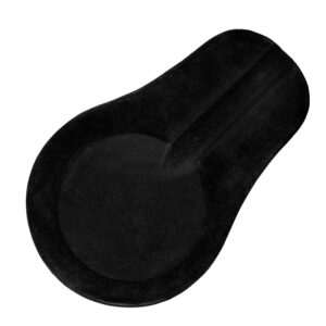 Marbco Marble Spoon Rest, Ladle Holder, Marble Spoon Rest Holder for Stove Kitchen, Heavy Duty, Dishwasher Safe (Design 2, Black)