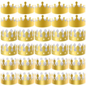 siquk 27 pieces golden paper crown party gold crowns hats king crowns for party and celebration