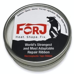 Forj Thermoplastic Tape Ribbon, 20 Feet of Lightweight, Compact Resin Fiber with 1000 Pounds of Tensile Strength, Perfect for Repairs and Maintenance. An Outdoor Retailer 2018 Innovation Award Winner.