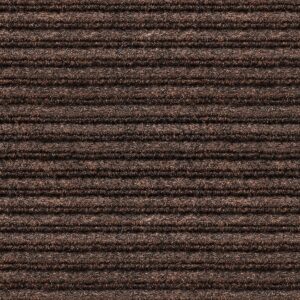 House, Home and More Indoor Outdoor Double-Ribbed Carpet with Skid-Resistant Rubber Backing - Bittersweet Brown - 6 Feet X 20 Feet