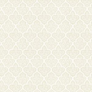 ivory damask-print cotton fabric, 1-yard precuts