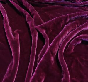 raspberry pink - hand dyed silk velvet