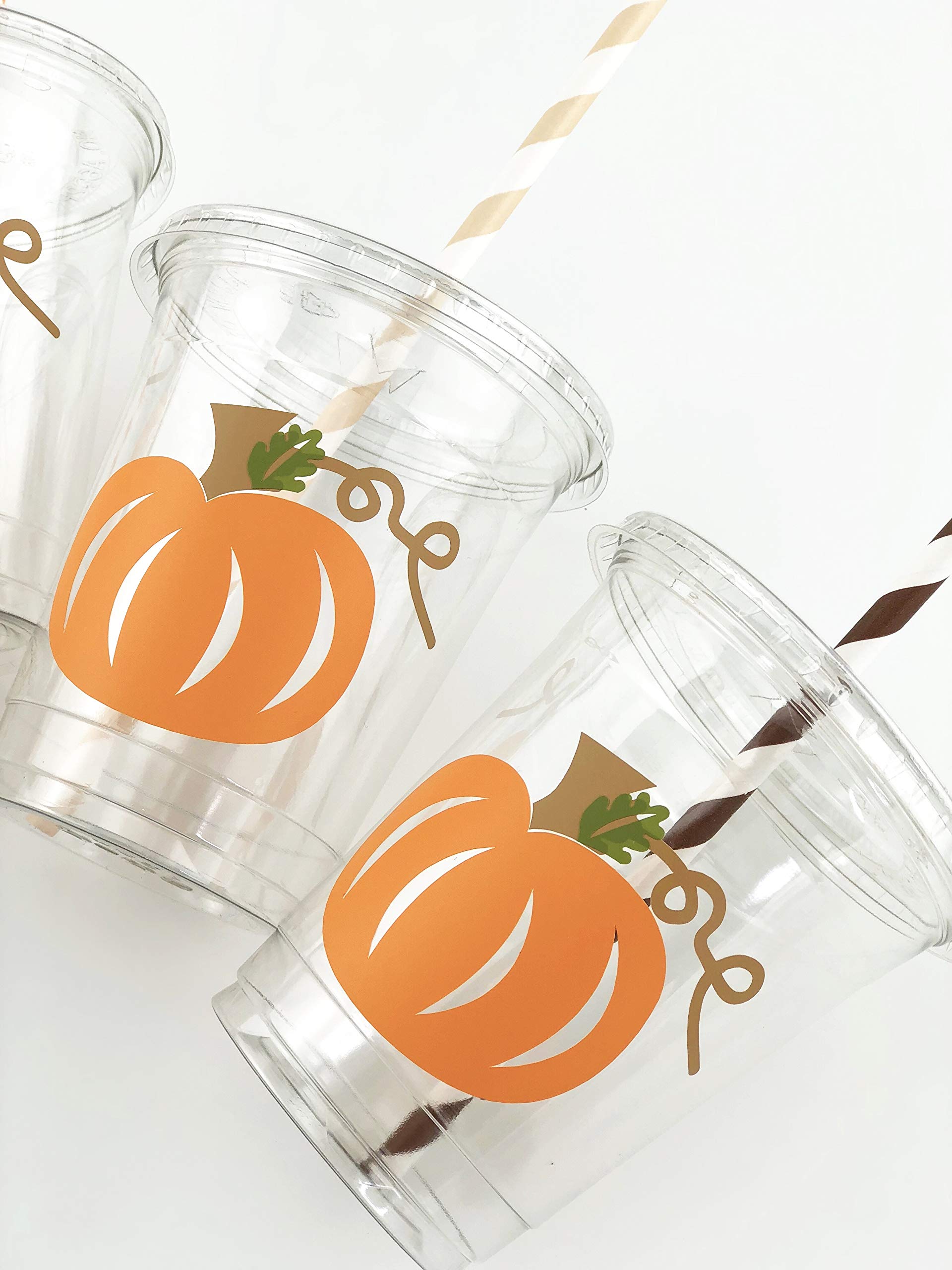 Orange Pumpkin Cups - 12 Ct Kids Birthday Party or Little Pumpkin Baby Shower