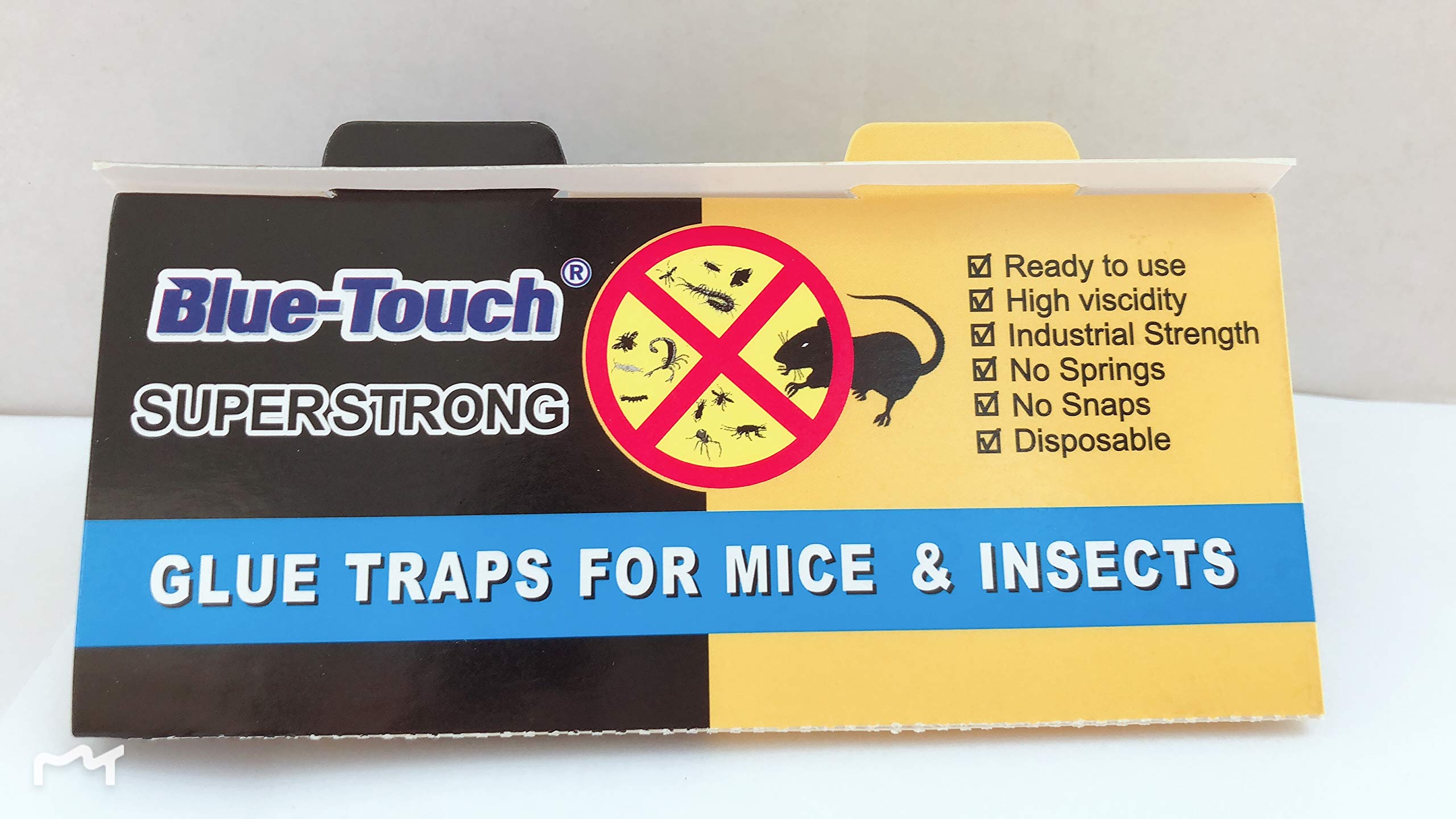 18 Blue-Touch Mouse Glue Traps, Professional Sticky Glue Traps/Boards for mice/ Insect/Lizard/Spider/House pests. 8.5 X 5.5 Inches – 18 Traps/Pack