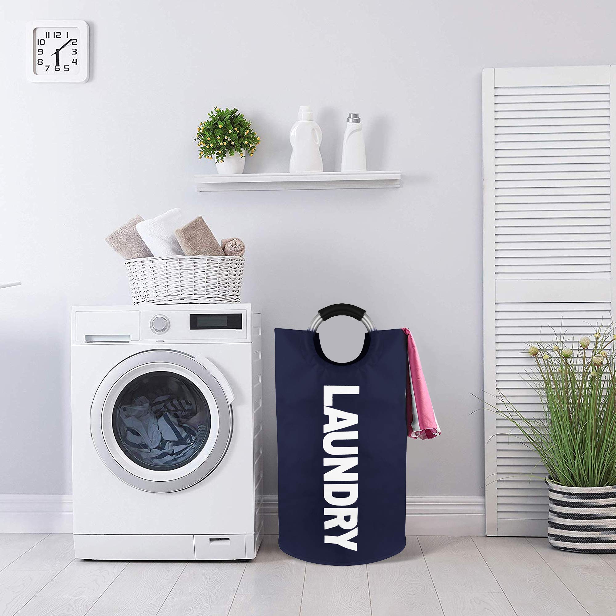 NestariaHome 82L Large Collapsible Laundry Basket - Waterproof Laundry Hamper - Foldable laundry bag