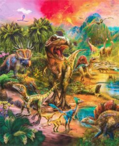 kaufman picture this 35" panel dinosaurs wild, fabric