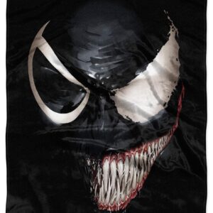 Marvel Comics Venom Symbiote All Smiles Spider-Man Throw Blanket 46"x60" Soft Fleece Throw Blanket for Bed Couch