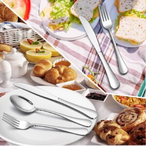 LIANYU 30 Piece Flatware Silverware Set for 6, Stainless Steel Cutlery Eating Utensils, Mirror Finished, Dishwasher Safe