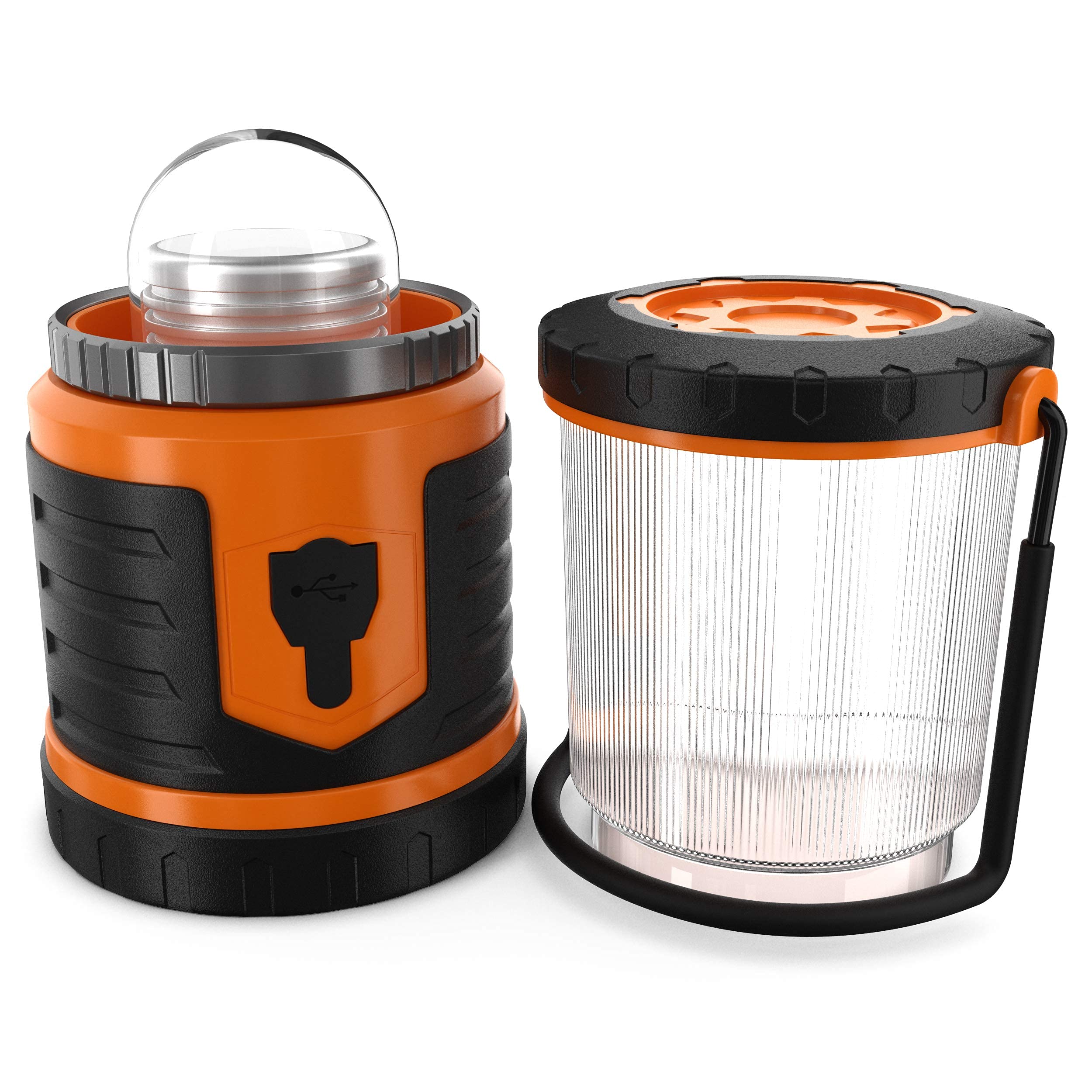 Blazin Bolt Rugged USB Rechargeable Lantern | 600 Lumen | 500 Hours of Light | Giant 12000mAh Power Bank | 6 Modes | Camping, Emergency, Power Outage, Storm, Blizzard, Hurricane Survival