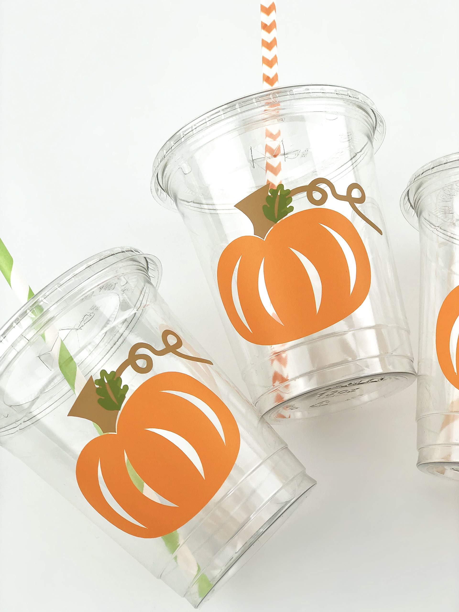 Orange Pumpkin Cups - 12 Ct Kids Birthday Party or Little Pumpkin Baby Shower