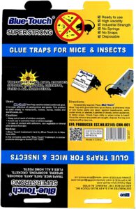 18 blue-touch mouse glue traps, professional sticky glue traps/boards for mice/ insect/lizard/spider/house pests. 8.5 x 5.5 inches – 18 traps/pack