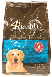 4health tractor supply company grain free adult dog food, whitefish & potato formula, 4 lb bag