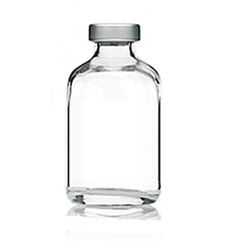 20ml Sterile Clear Empty Vial with Silver Aluminum Seal and Grey Butyl Stopper 10pk