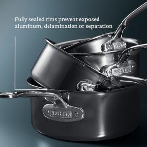 Hestan - NanoBond Collection - Titanium Stainless Steel 2-Quart Sauce Pan with Lid - Toxin, PFAS, & Chemical Free Clean Cookware, Induction Cooktop Compatible