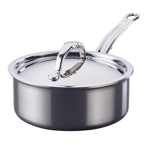 Hestan - NanoBond Collection - Titanium Stainless Steel 2-Quart Sauce Pan with Lid - Toxin, PFAS, & Chemical Free Clean Cookware, Induction Cooktop Compatible