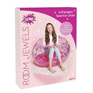 Make It Real Pink Glitter Confetti Inflatable Chair