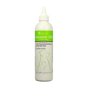 vet one aurocin cm ear cleanser (cucumber melon) with aloe 8oz