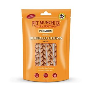 pet munchies buffalo dental chew small 8x55gm