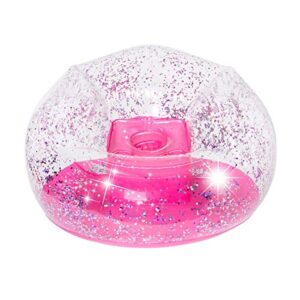 Make It Real Pink Glitter Confetti Inflatable Chair