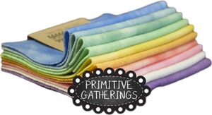 primitive gatherings hand dyed wool pastel 2 charm pack 10 5-inch squares moda fabrics pri 6029