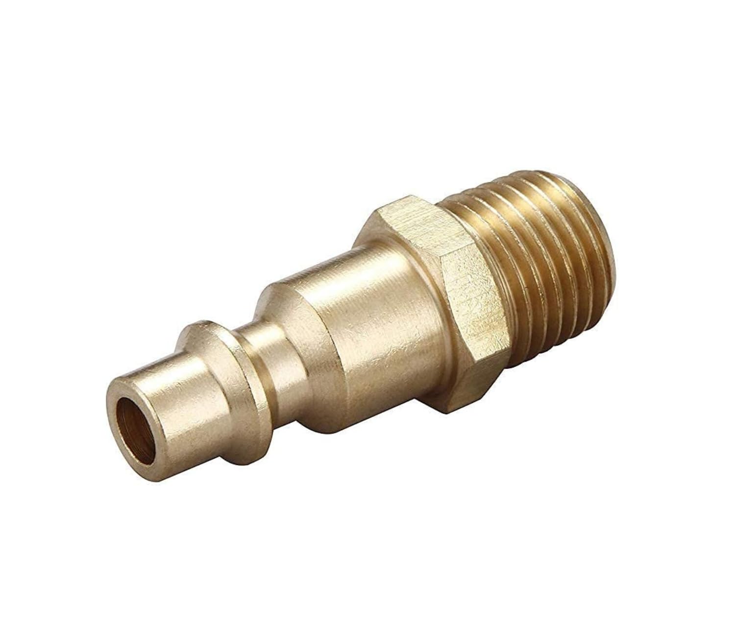 T TANYA HARDWARE Brass 1/4-Inch NPT Male Industrial Air Hose Quick Connect Adapter, Air Coupler and Plug Kit, Air Compressor Fittings, 10pcs (Male NPT)