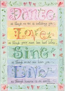 sudbury studio dance, love, sing live birthday card